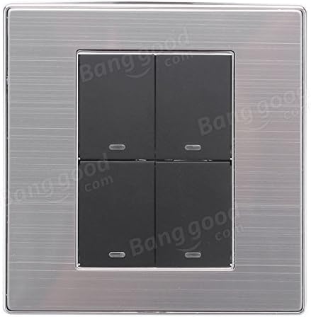 Amazon.com: LED Wall Switch Panel Light Switch Four Switch Double ...