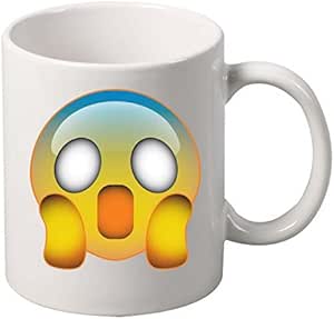 Amazon.com: ALLNTRENDS Coffee Mug Scared Face Shock Graphic Mugs : Home ...