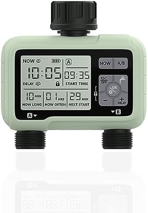 TWENOZ Drip Irrigation Timer for Garden Farm, Fully Automatic Adapters Batteries Included Child ...