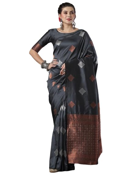 Buy Flosive Women's Fabulous Mix Color Kanjivaram Sona Chandi Silk ...