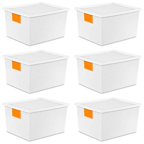 Sterilite 14338006 25 Quart/24 Liter ID Box, White, 6-Pack (B00KL7VIBC ...
