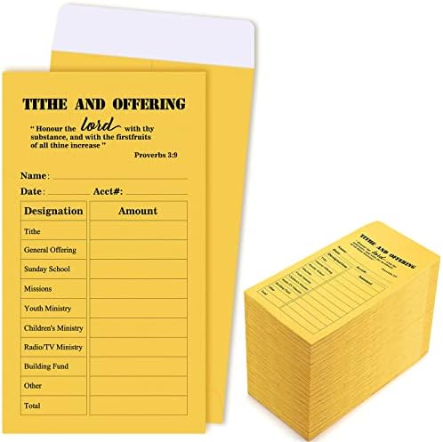 Amazon.com : Woanger 500 Pcs Tithes and Offering Envelopes 6.3 x 3.5 ...