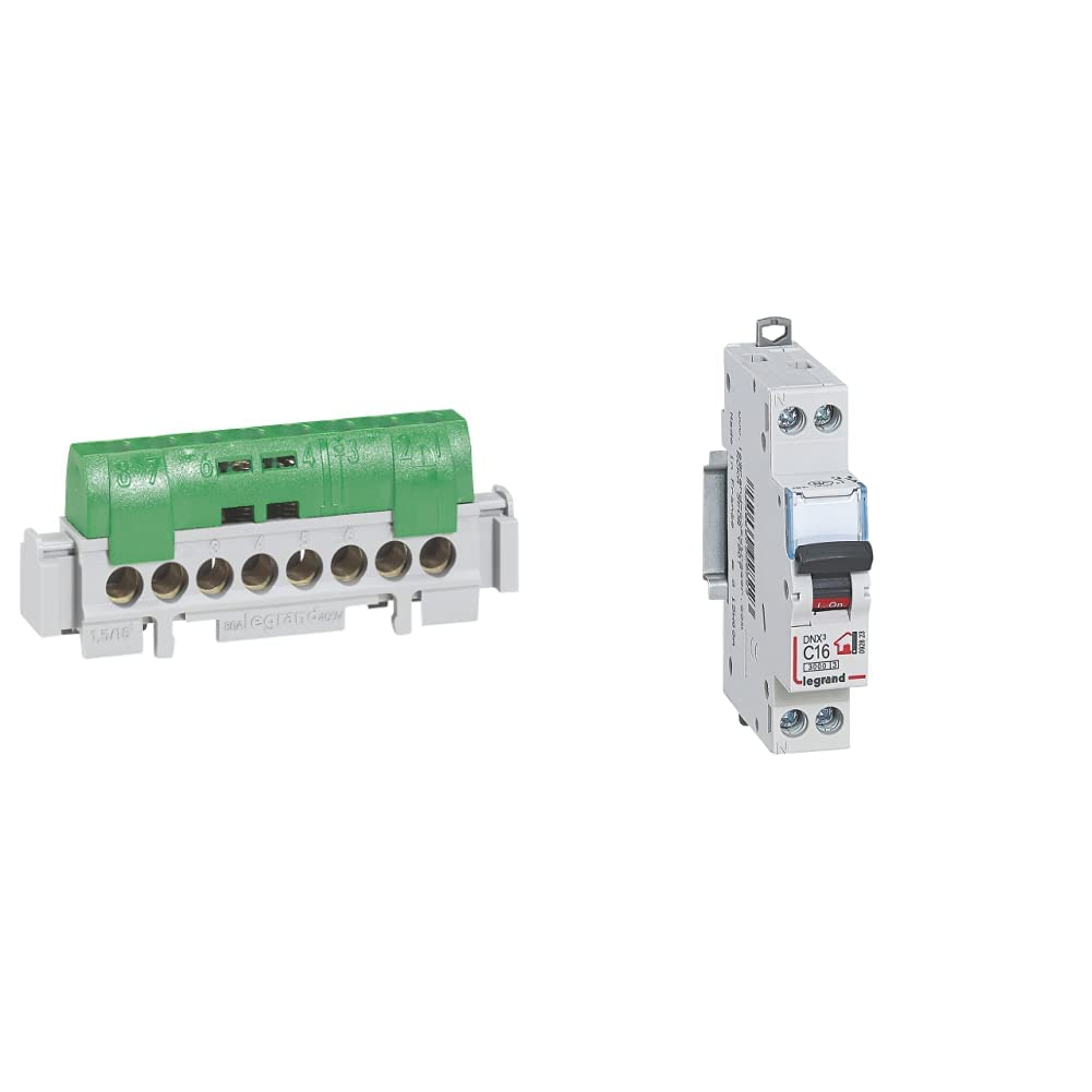 Legrand 004832 Bornier de Répartition Isolé IP2X Terre 8 Connexions, 1 ...