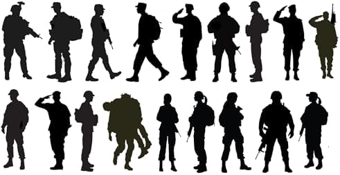 Pack of 18 Soldier Stickers Military 5cm (2") Tall - Army Gifts ...