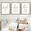 Amazon.com: Houmury Set of 3 Framed Farmhouse Bible Verses Wall Decor ...