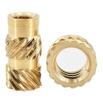 Amazon.com: Threaded Inserts,Brass Heat Set Insert, M2 M2.5 M3 M4 M5 M6 ...