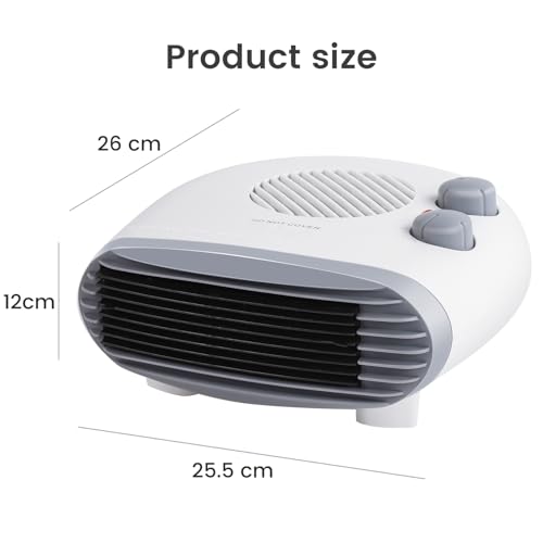Electric Fan Heater, 2000W Adjustable Dual Temperature Control Fan ...