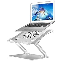 Adjustable Laptop Stand with Cooling Fan, Aluminium Alloy Multi-Angle ...