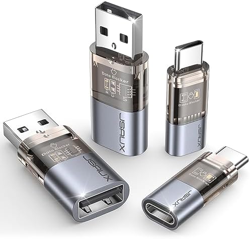 Data Blocker USB (4-Pack), JSAUX Upgraded Adapter for Blocking Data ...