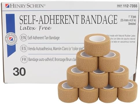 Amazon.com: Henry Schein Premium Self-Adherent Bandage Wrap – 1" x 5 ...