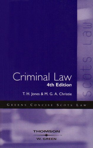 Criminal Law: Timothy H. Jones, Michael G.A. Christie: 9780414016835 ...