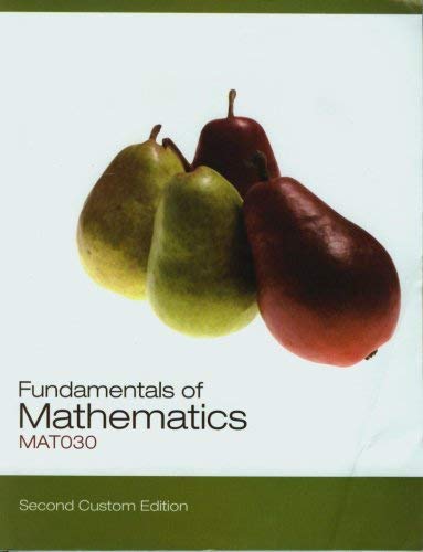 Amazon.com: Fundamentals of Mathematics MAT030 (Fundamentals of ...