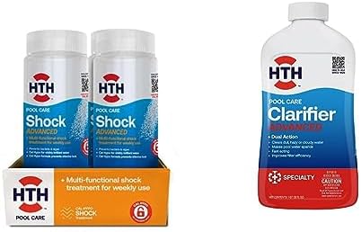 Amazon.com : HTH Pool Care Shock Advanced (2-Pack) and HTH Swimming ...