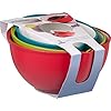 Amazon.com: Trudeau Set of 3 Plastic Mixing Bowls, 2-Tone Color: Home ...