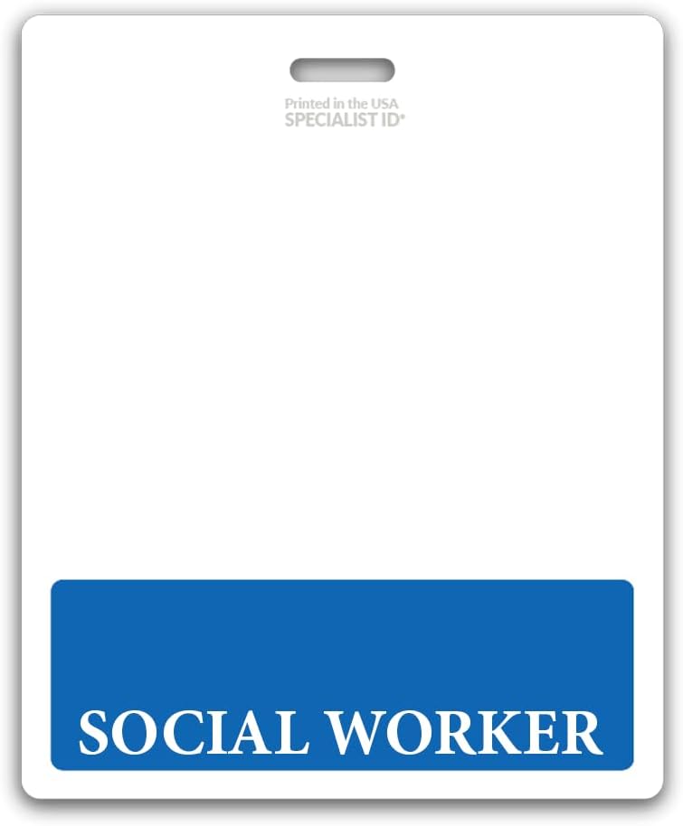 Amazon.com : Oversized Social Worker Badge Buddy Horizontal - XL Badge ...