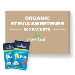 Amazon.com: SweetLeaf Organic Stevia Powder Packets - Zero Calorie Sweetener with Stevia Leaf ...