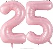 Amazon.com: Light Pink 2 Balloon, 40 Inch Large Pastel Pink Foil Helium ...