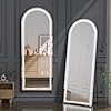 Amazon.com: JoanKaren LED Arched Diamond Floor Mirror - Full Body ...