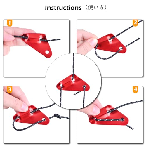 Snapklik.com : TRIWONDER Guyline Cord Adjuster Rope Tensioner Tent Guy ...