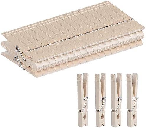 60 XXL Jumbo Strong Wooden Clothes Pegs For Washing Line Arts Craft ...