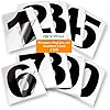 Amazon.com: iSYFIX Black Vinyl Numbers Stickers – 6 Inch Self Adhesive ...