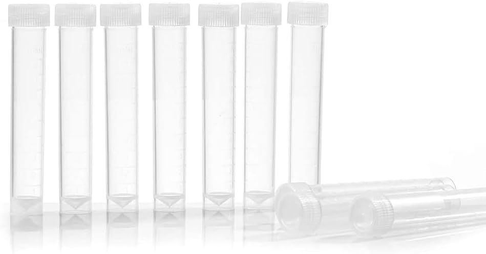 MINIDAHL 100Piece Vial Seal Cap Container 10Ml Lab Plastic Freeze Test ...