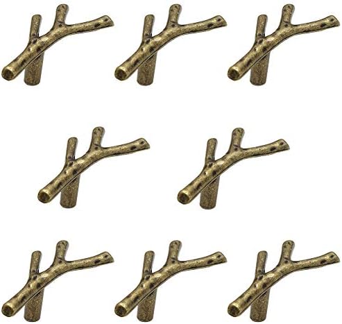 Geenite 8 Pack Twig Knobs Tree Branch Handles Drawer Knobs Fashion Zinc ...