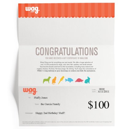 Amazon.com: Wag Gift Card -$100 : Gift Cards