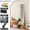 Amazon.com: Arched Mirror Full Length, 16"x59" Body Wall Mirrors with ...