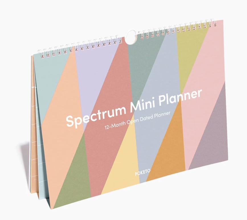 Amazon.com : Mini Spectrum Planner in Earthy - 12 Month Minimalist Wall ...