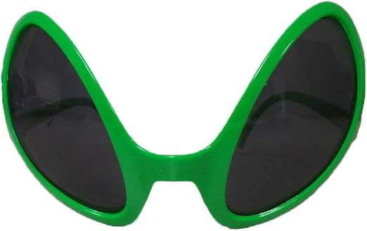Amazon.com: Plastic Space Alien Eyes Green Novelty Glasses : Clothing ...