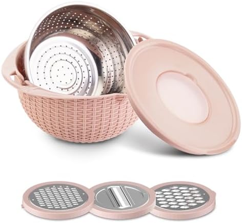 Amazon.com: 4 in 1 Colander with Mixing Bowl Set, Food Strainers and ...