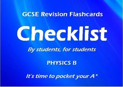 Checklist GCSE Revision Flashcards Physics B : Neal, Giles, Assim ...