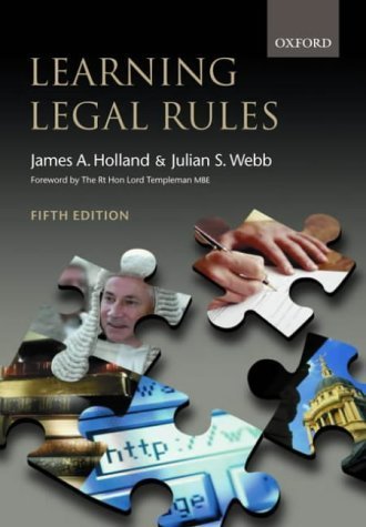 Learning Legal Rules: A Student's Guide to Legal Method and Reasoning ...