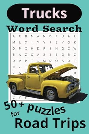 Truck Word Search Puzzle Book: Word Searches Easy to Read Print, Trucks ...