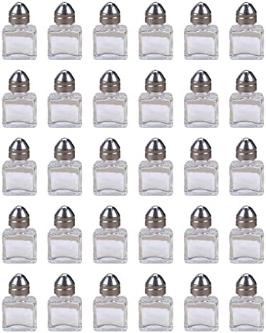 Shylve 30 Mini Salt and Pepper Shakers Set | Portable Salt and Pepper ...