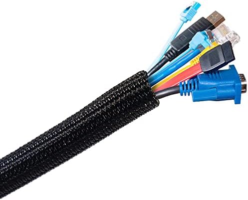 3m Gaine Cable Réglable, Gaine Câble Tressée Diamètre 20 mm, Protege ...