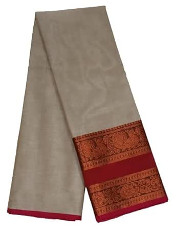 Buy Women's Chettinad Cotton Sarees - 80s count Copper Zari Border ...