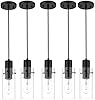 Emak 2 Pack Black Pendant Light Fixtures, Mini Pendant Lighting with ...