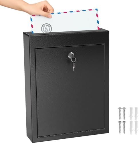 Amazon.com: MaxGear Metal Suggestion Box with Lock and Slot, 3W x 10H x ...