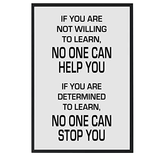 Amazon.com: Motivation Wall Art - If You Are Not Willing to Learn ...