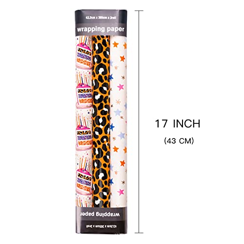 Snapklik.com : LeZakaa Birthday Wrapping Paper Roll - Mini Roll ...