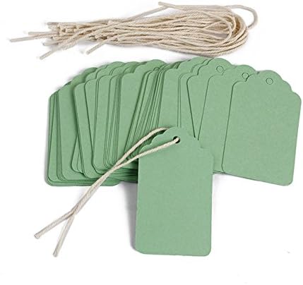Amazon.com: Whaline 120Pcs Sage Green Paper Gift Tags Gradient Green ...