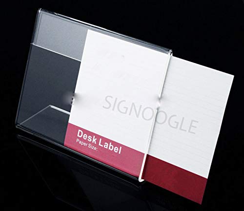 SIGNOOGLE Acrylic Stand for Table Small Mini L Label Holder Stand Label ...