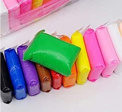 12 Different Color Fluffy Foam Clay with Tools, Pack of 12 (1 Piece ...