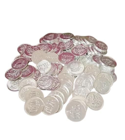 Buy 108 Silver Coins for Lakshmi Pooja | 925 Pure silver lakshmi coins ...