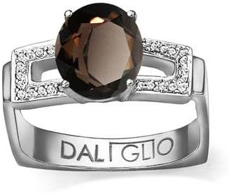 Amazon.com: Daliglio Womens 14K White Gold Over Sterling Silver Quartz ...