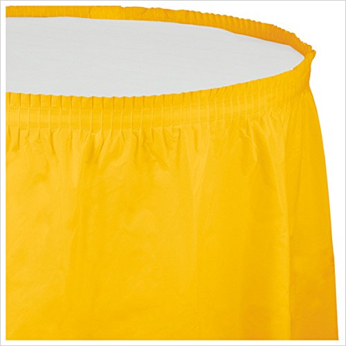 Amazon.com: Creative Converting #010041 14' Yellow Table Skirt ...