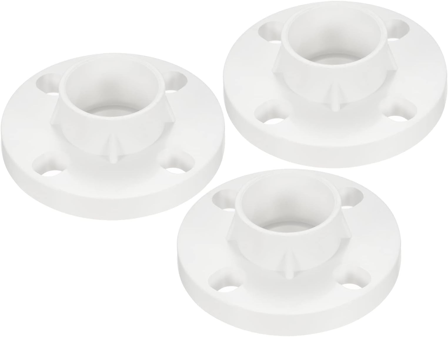 PATIKIL 50mm/2 Inch PVC Pipe Fitting, 3 Pack Flange Pipe Socket ...