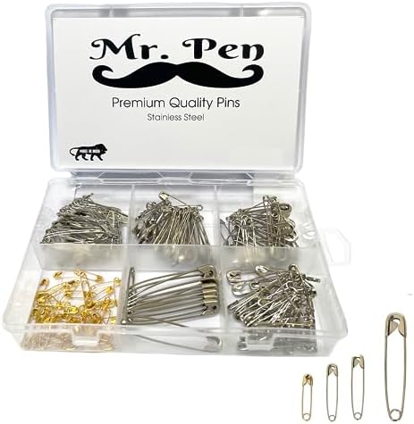 Mr Pen Pack of 200 Safety Pins, Safety Pins Assorted, Silver and Golden ...